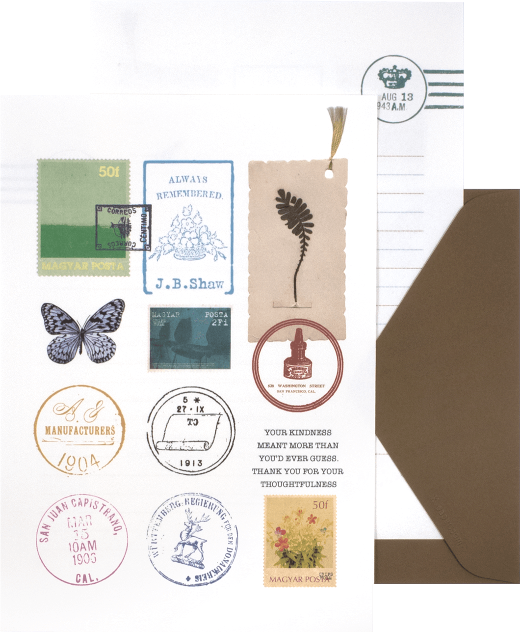 Download Stamp Letter - Moths And Butterflies PNG Image with No ...