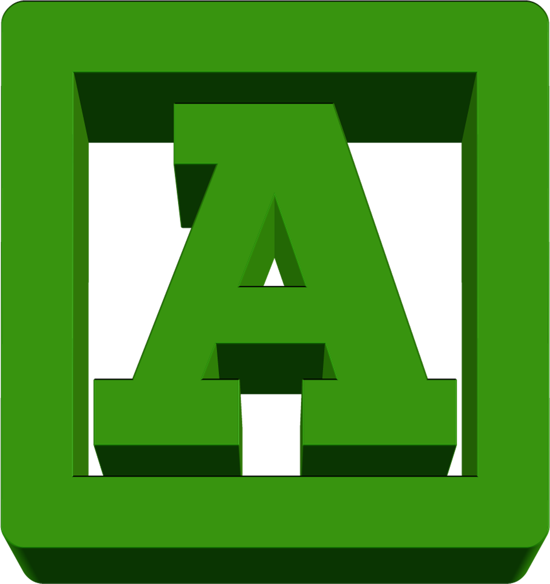 The Green Abc Letter A In The Green Frame - Free Transparent PNG ...