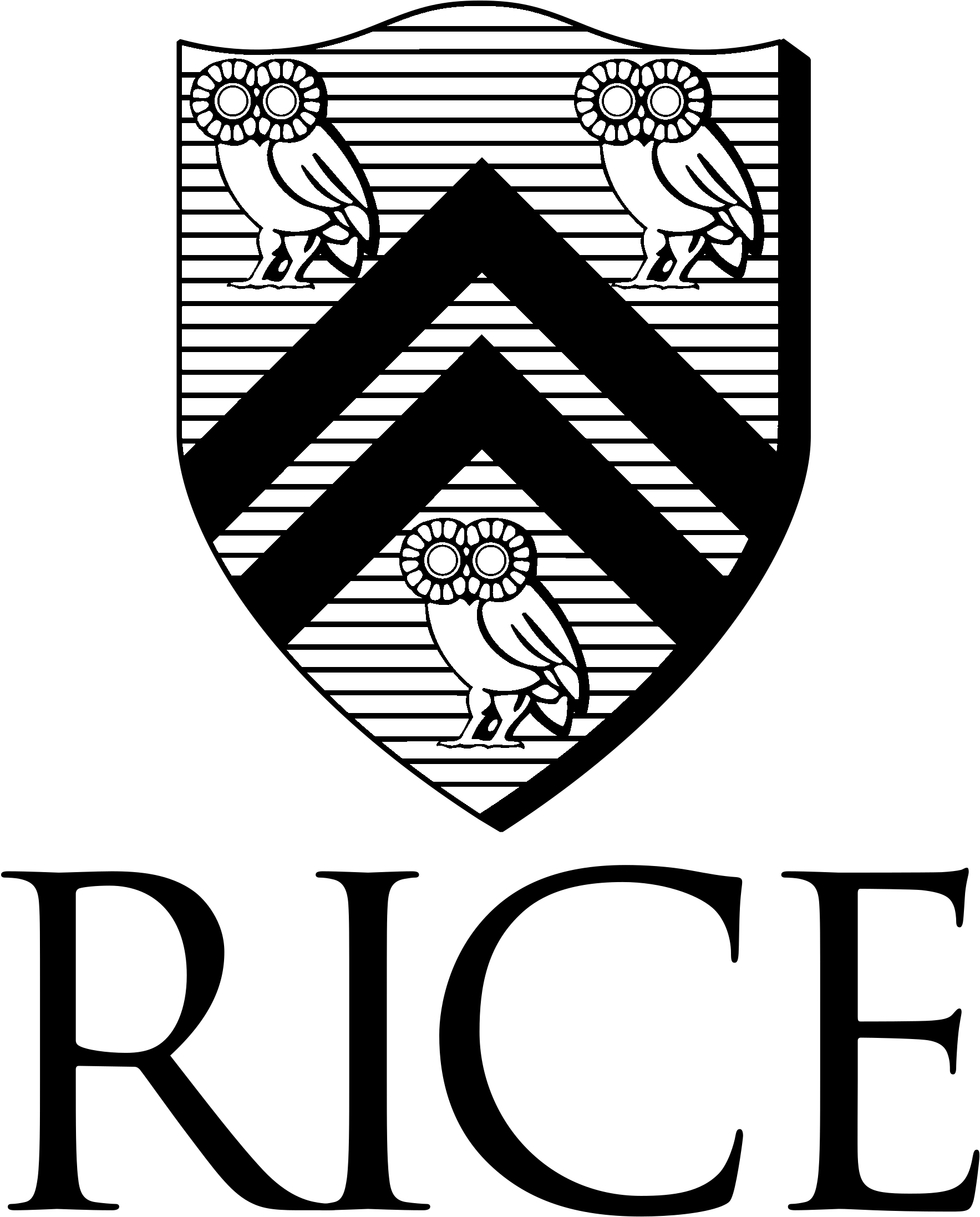 Download Rice University Logo Black And Ahite - Rice University Houston ...