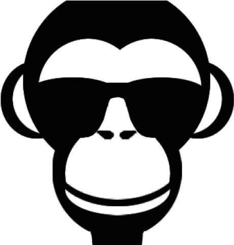 Download Picture Transparent Library Monkey Face Clipart Black - Monkey ...