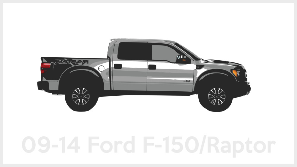 Download 09 14 Ford F 150 - 2018 Ford Raptor Side Profile PNG Image ...