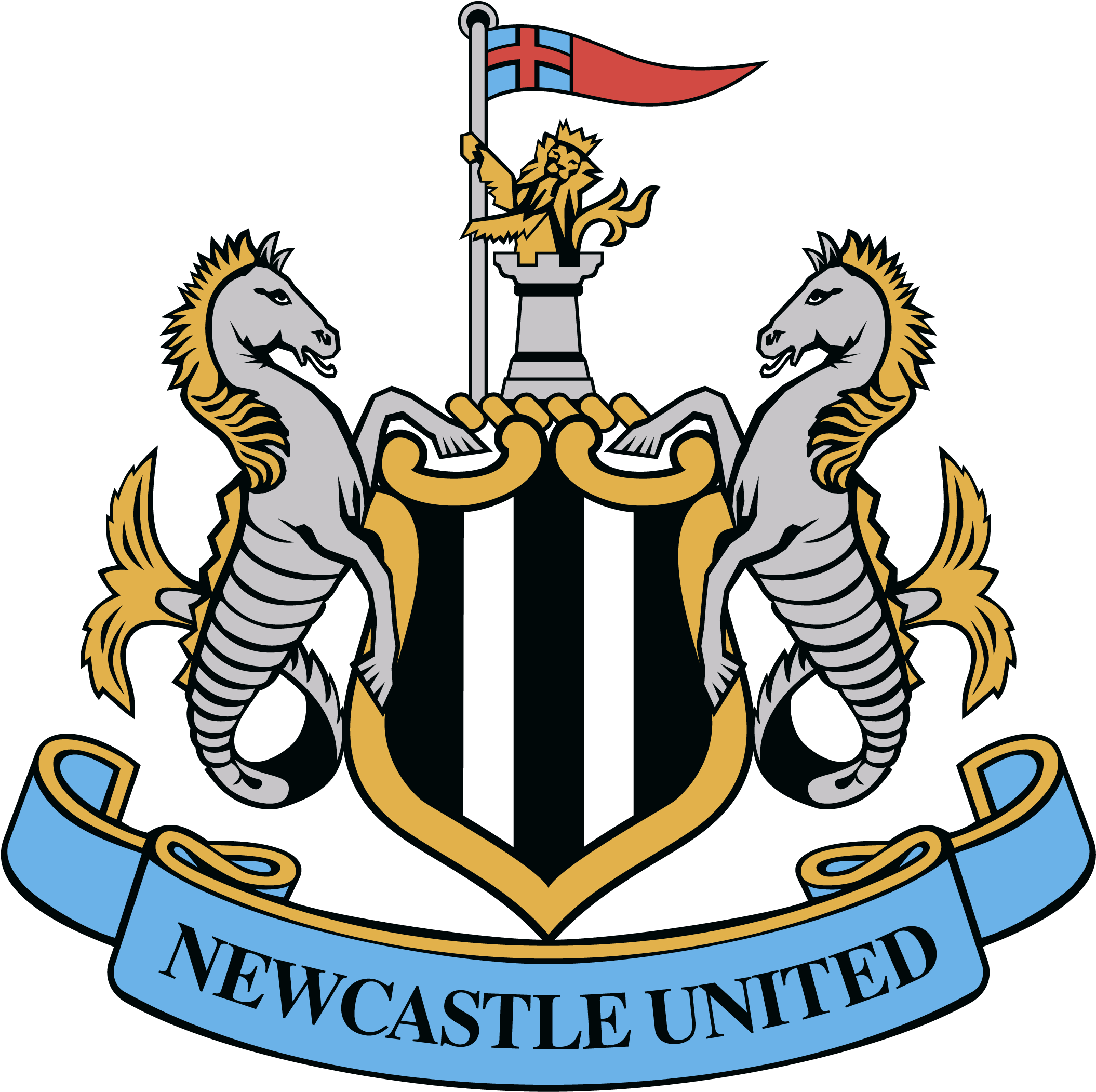 Download Newcastle Logo - Newcastle United Badge Drawing PNG Image with ...