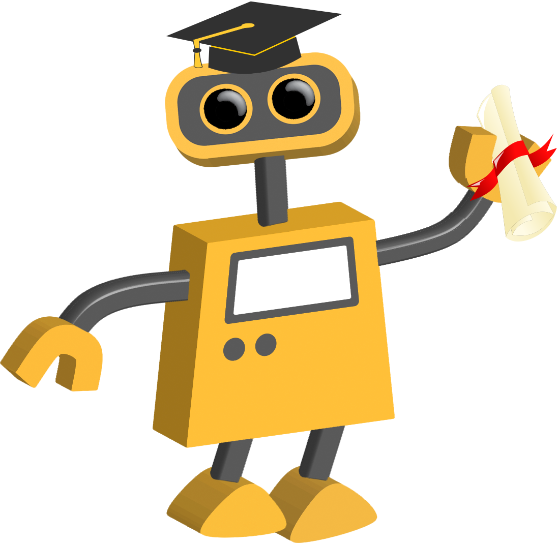 Download Robot With Graduation Cap - Robot Transparent PNG Image with ...