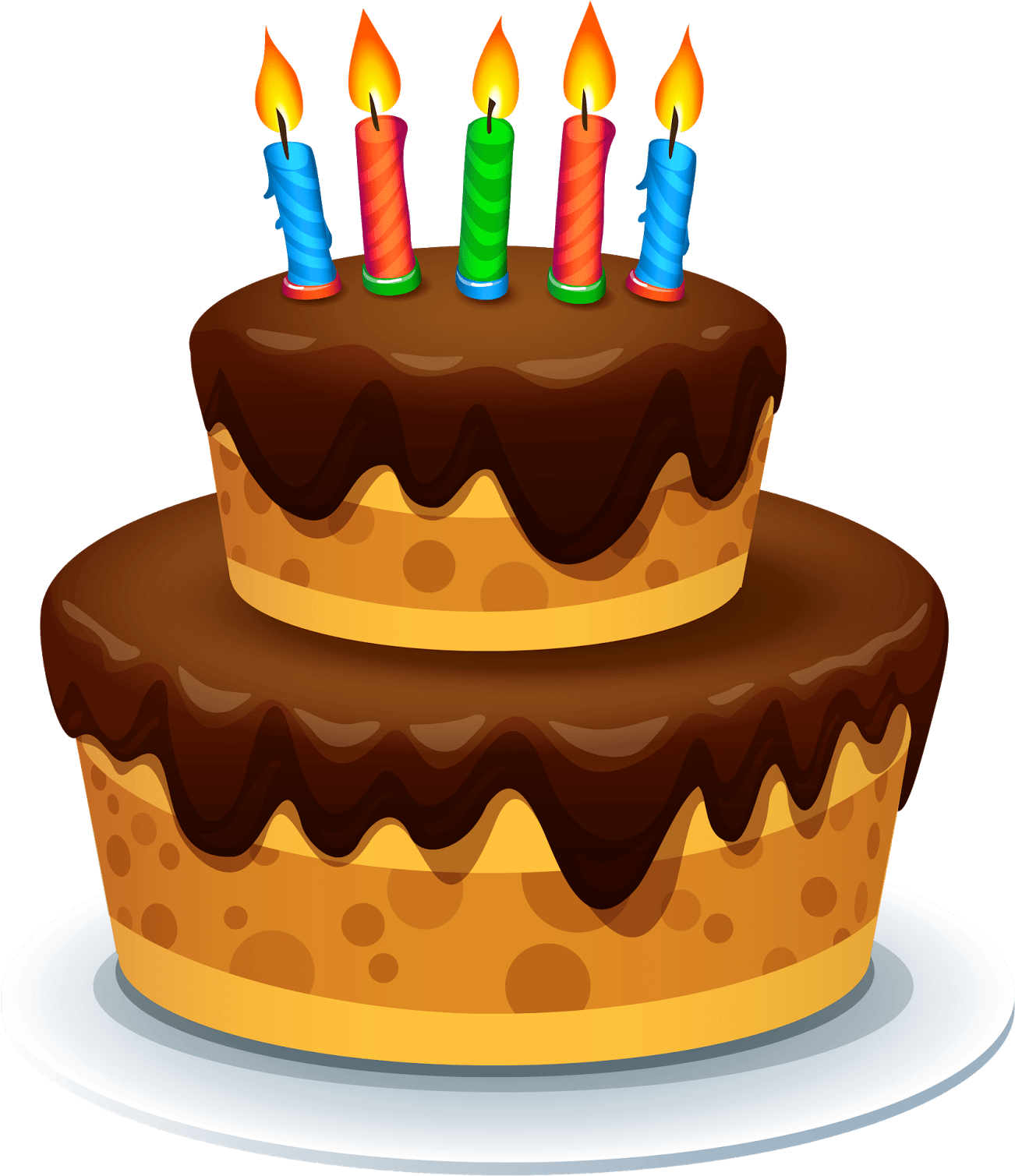Download Birthday Cake With Candles Clip Art - Birthday Cake Graphic ...