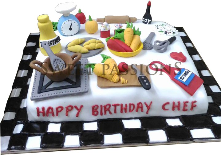 Chefs Table Cake - Birthday Cake For Chef - Free Transparent PNG ...