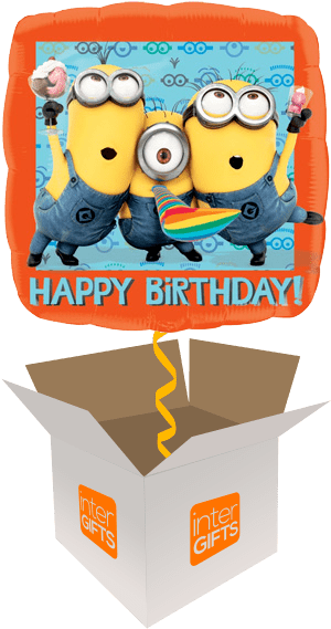 Happy Birthday Square Minions - Minions Feest - Free Transparent PNG ...