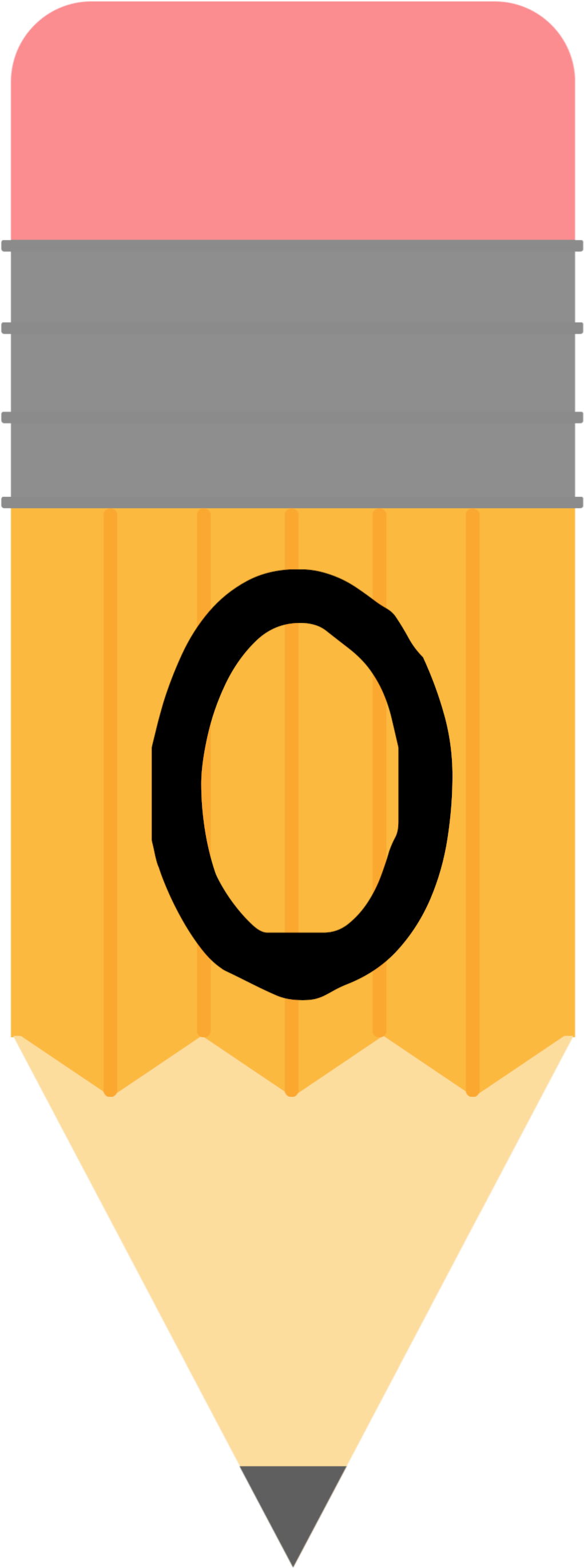 Download Pencil Alphabet Banner O 1,076×2,778 Pixeles - Pencil Banner ...