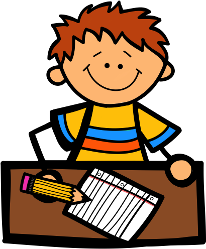Kids Writing Clip Art