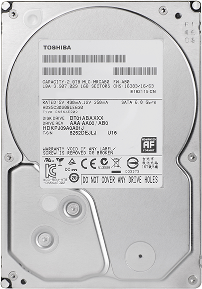 Download 5 Hdd Dt01 - Toshiba Dt01aba200v PNG Image with No Background - PNGkey.com