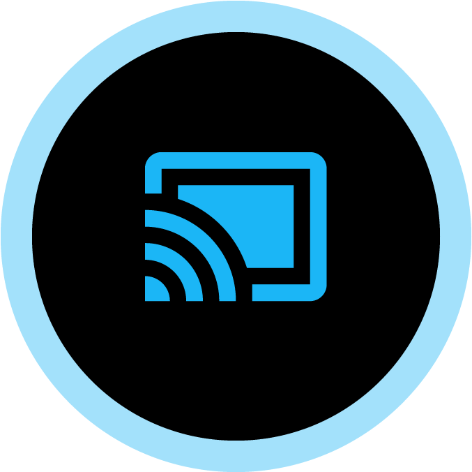 Download Cast Icon Blue Blue Connected On Click This Will Redirect ...