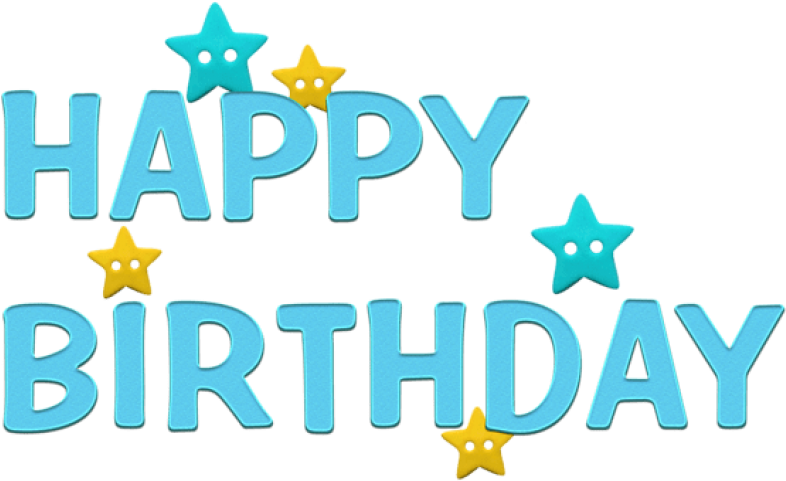 Blue Happy Birthday Clip Art