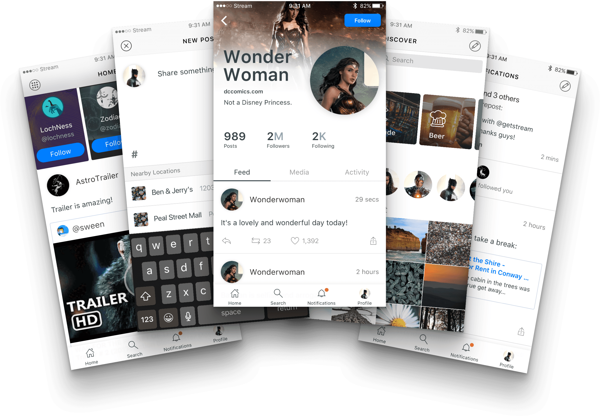 Download Free Mobile Social Network & Social Media Ui Kit - Social ...