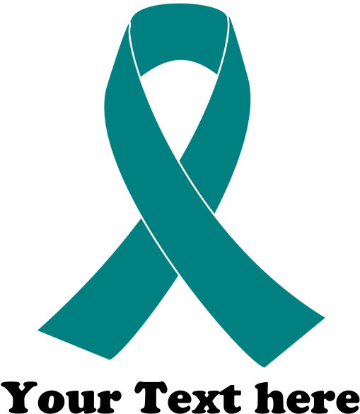 Download Teal Ribbon Awareness Banner - Graphic Design PNG Image with ...