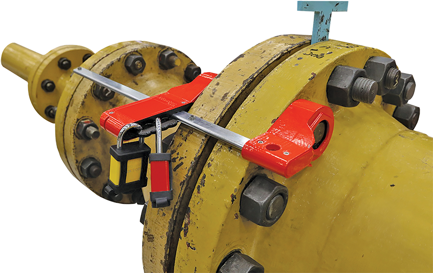 Blind Flange Lockout - Lock Out Tag Out On Pipes - Free Transparent PNG ...