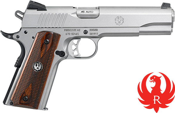 Description - Ruger 1911 Stainless - Free Transparent PNG Download - PNGkey