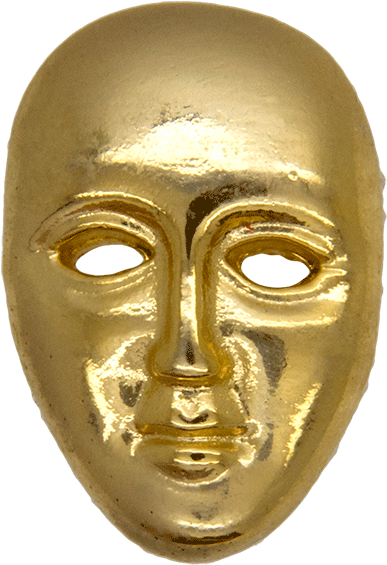 Mask Pin , Gold 3d - Mask - Free Transparent PNG Download - PNGkey