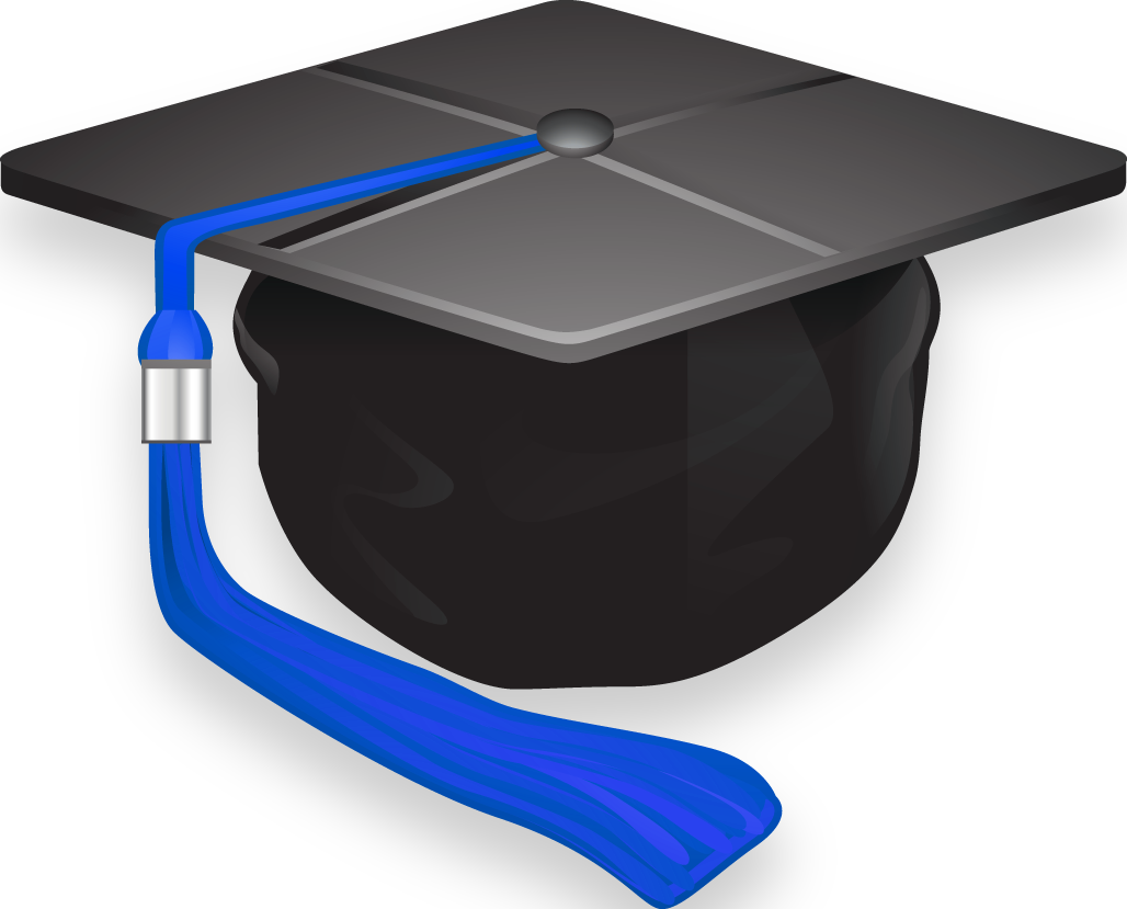 Grad Hatblue - Graduation Ceremony - Free Transparent PNG Download - PNGkey