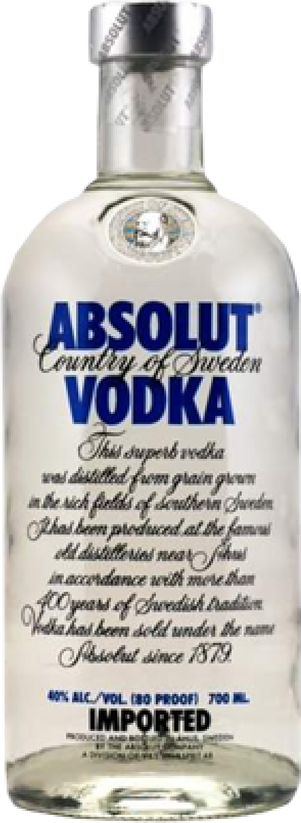 Absolut Vodka 700ml - Free Transparent PNG Download - PNGkey