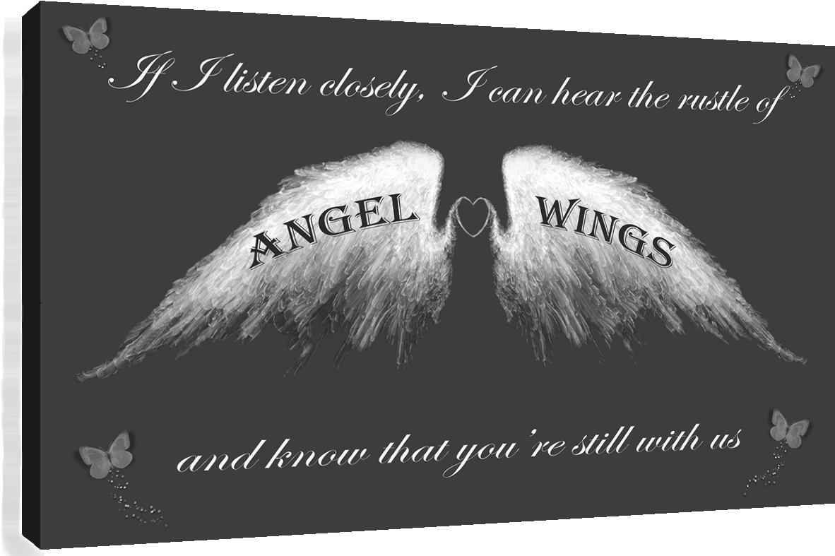 Download Details About Angel Wings Wall Art Picture 'if I Listen ...