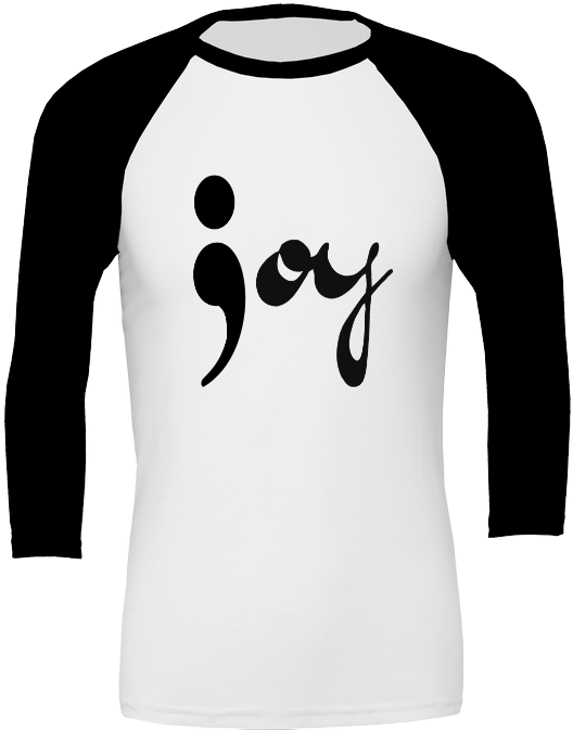 Download Joy Semicolon Unisex 3/4 Sleeve T-shirt - So So Def Jacket PNG ...