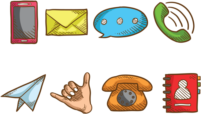 Download Sketchy Contact Me Icons Vector - Vector Contact Logo Png PNG ...