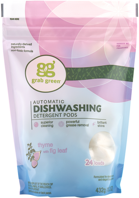 Download Grab Green Automatic Dishwashing Detergent Pods, Thyme - Grab ...