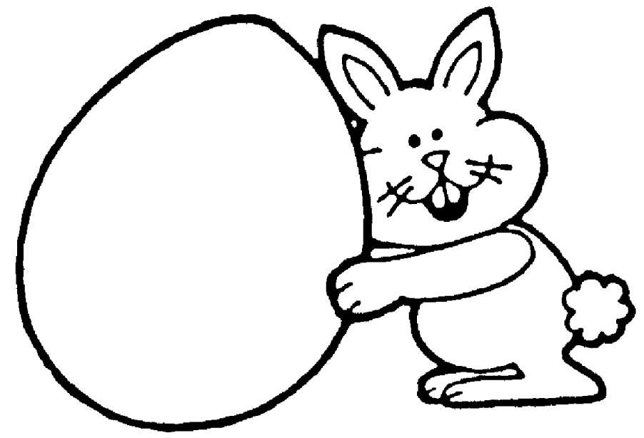 Easter Bunny Rubber Stamp - Easter Coloring Pages - Free Transparent ...
