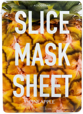 Kocostar Pineapple Slice Mask Sheet Skin Mask - Free Transparent PNG ...