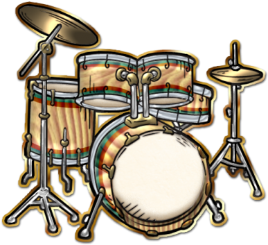Download Instrumental-drumset[1] - Drum Set Cartoon Png PNG Image with ...