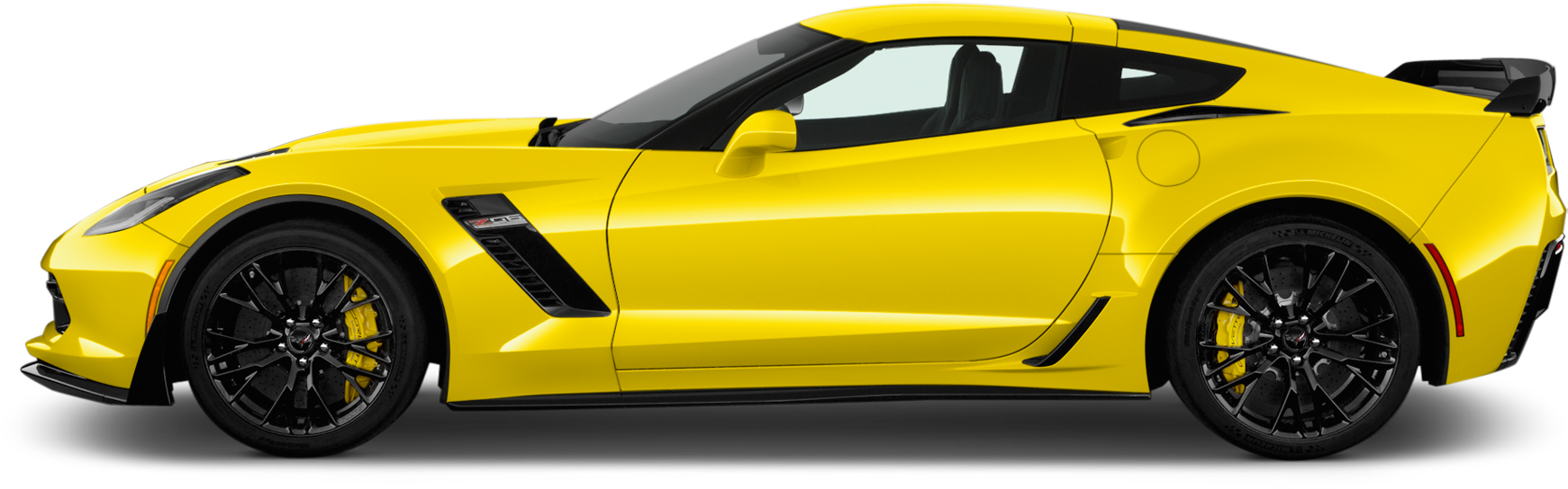 Chevrolet Clipart Yellow Car - Corvette Zr1 Side View - Free ...