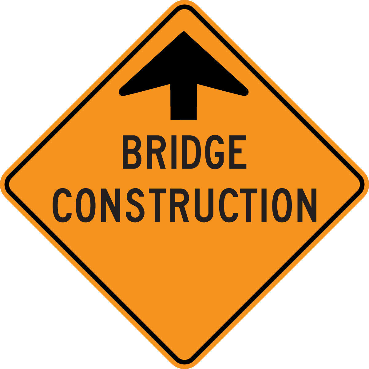 Download Bridge Construction Ahead Dim - Signs Direct 14"x10" Osha ...