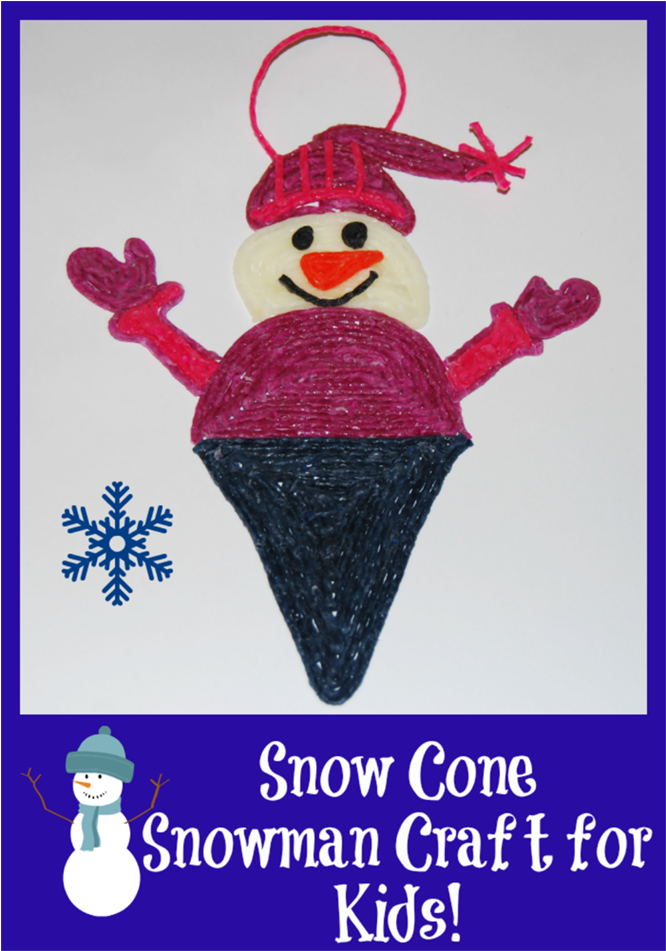 Snow Cone Snowman Craft For Kids - Cartoon - Free Transparent PNG ...