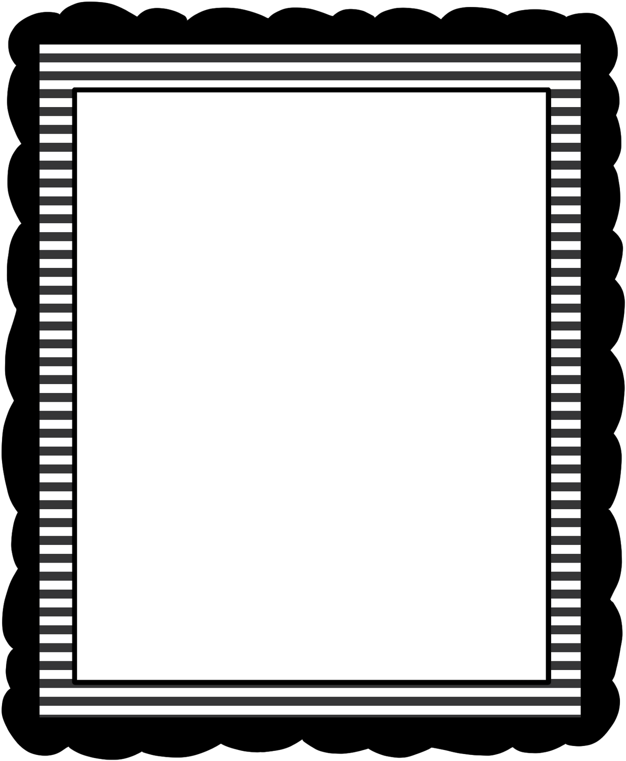 Black And White Borders Clipart - My First Resume Elementary School ...