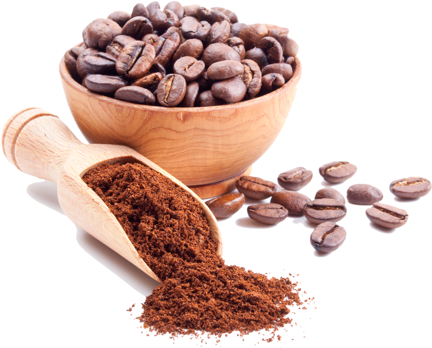 Download Cafe-molido - Silver Coffee Beans White Background PNG Image ...