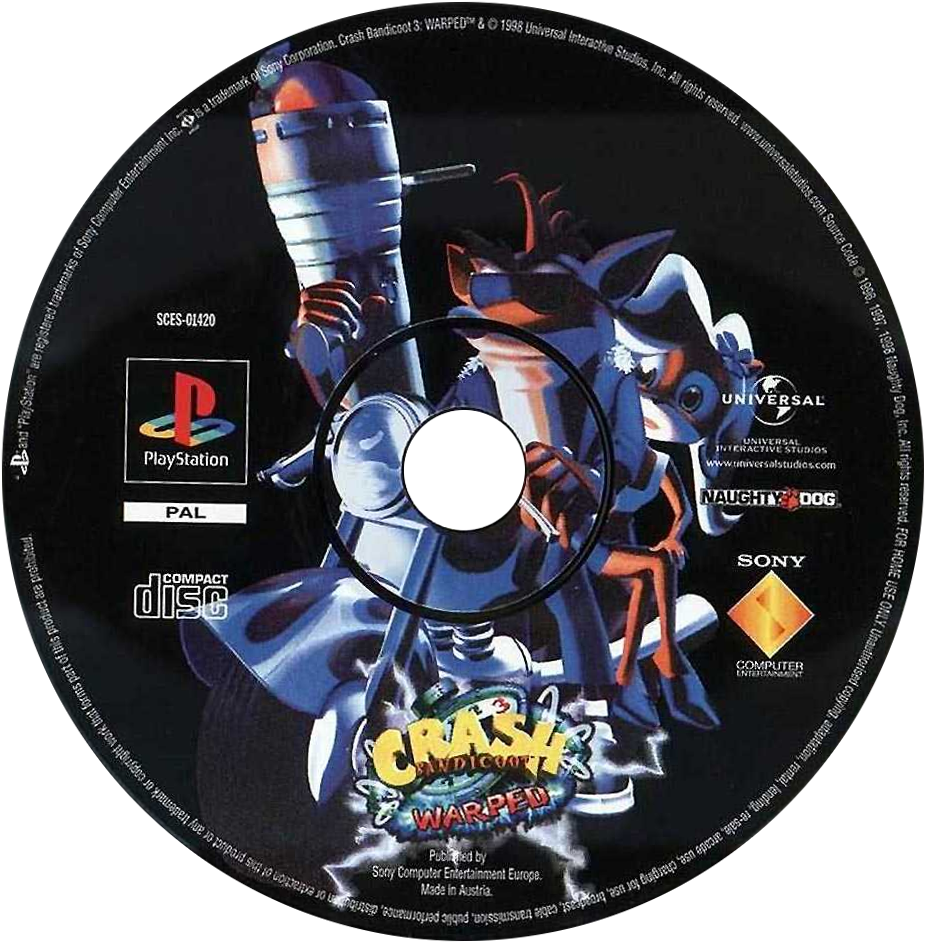 Download Warped Details - Crash Bandicoot 3 Ps1 Cd PNG Image with No ...