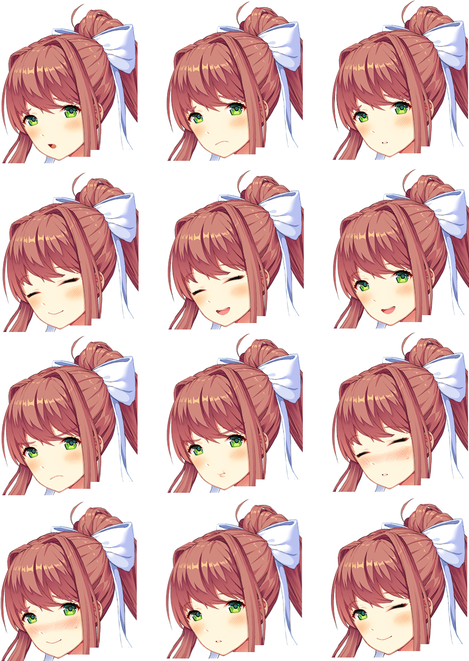 Download Monika Ddlc All Sprites PNG Image with No Background - PNGkey.com