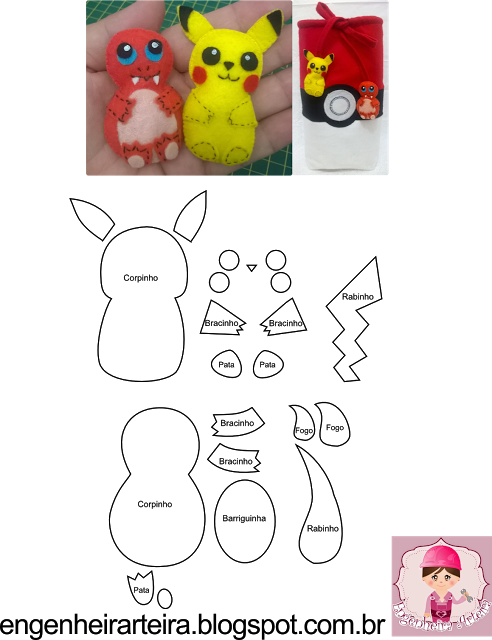 Molde Pokemon Pikachu Pokemon Crafts Pinterest Pokamon - Moldes De ...