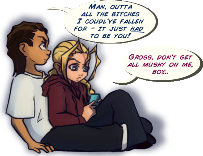 Download Dammit - Boondocks Riley X Cindy PNG Image with No Background ...