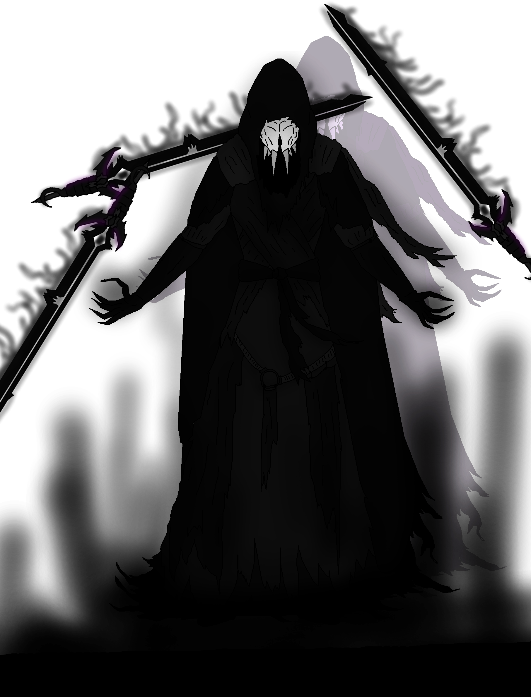 Download The Eternal Necromancer - Monochrome PNG Image with No ...