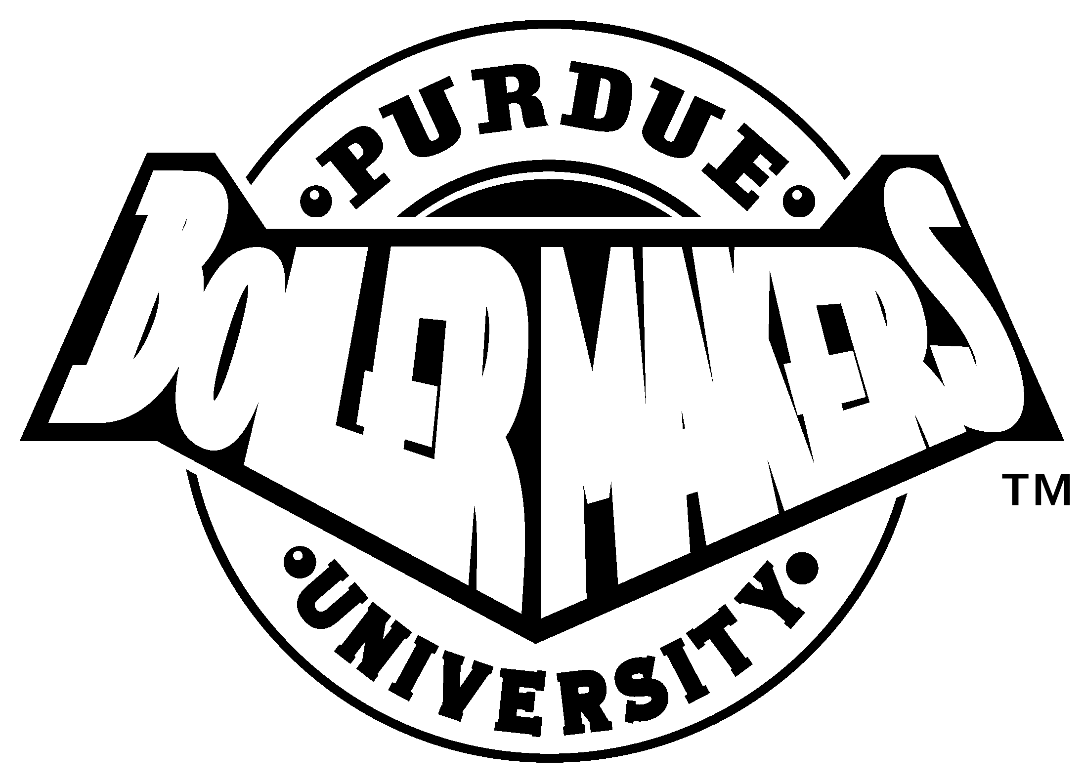 Purdue University Boilermakers Logo Black And White - Purdue Football ...