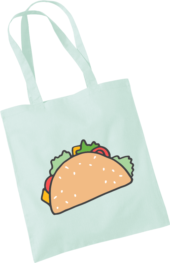 Download Taco Tote Bag - Tote Bag PNG Image with No Background - PNGkey.com
