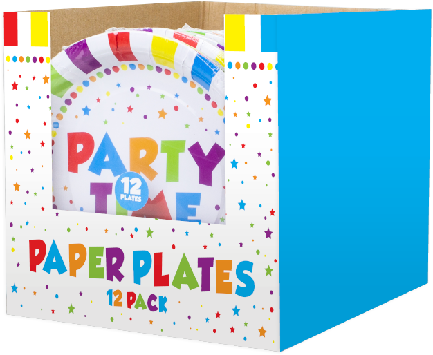 Download Party Disposable Paper Plates 23cm - Illustration PNG Image ...