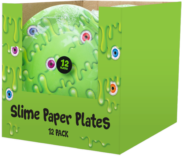 Download Slime Disposable Paper Plates 23cm - Graphic Design PNG Image ...