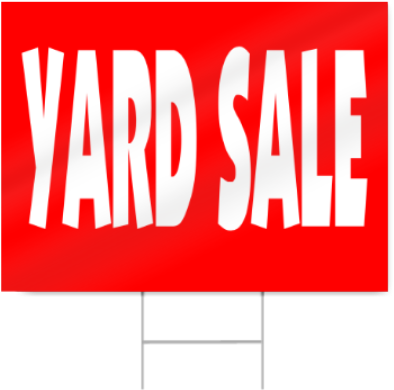 Download Yard Sale Sign In Red - Garage Sale PNG Image with No ...