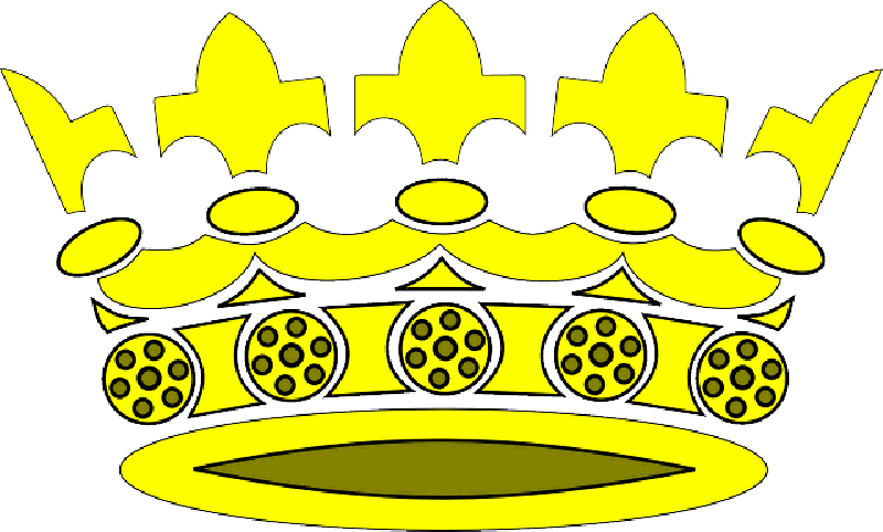 King, Queen, Cartoon, Round, Free, Gold, Crown - Crown Clip Art - Free ...
