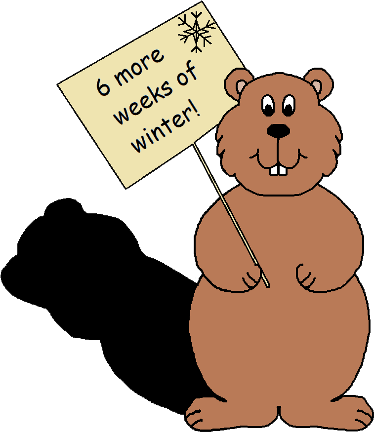 Download February Clipart Groundhog's Day - Groundhog Sees Shadow Clip ...