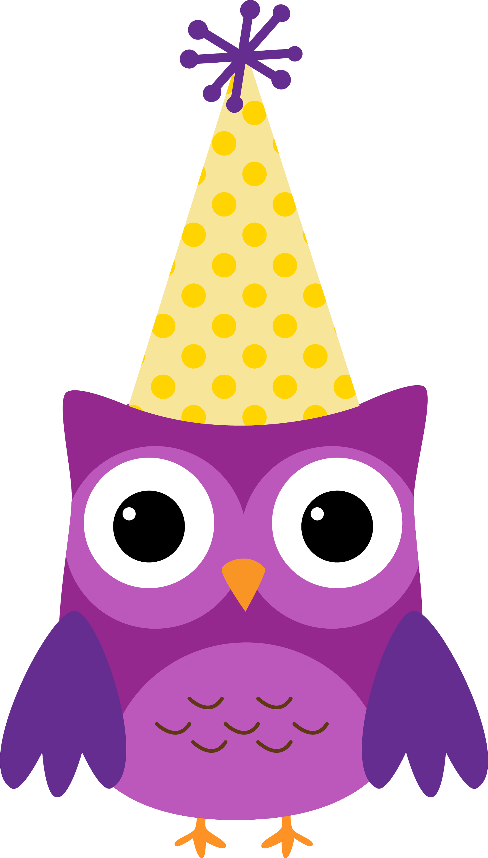 Download Party Clipart Owl - Owl Birthday Clip Art PNG Image with No ...