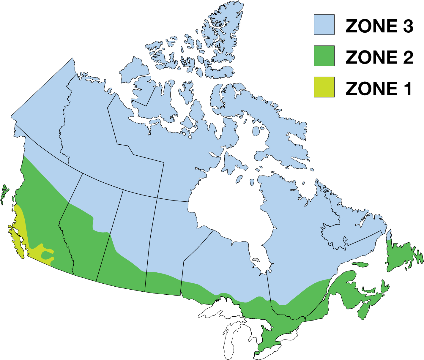 Download Energy Star Zones Map - Fort Mckay On Map Of Canada PNG Image ...