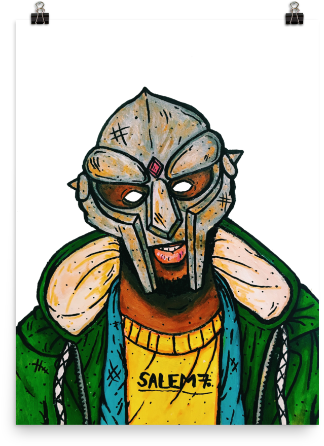 Mf Doom Print - Illustration - Free Transparent PNG Download - PNGkey