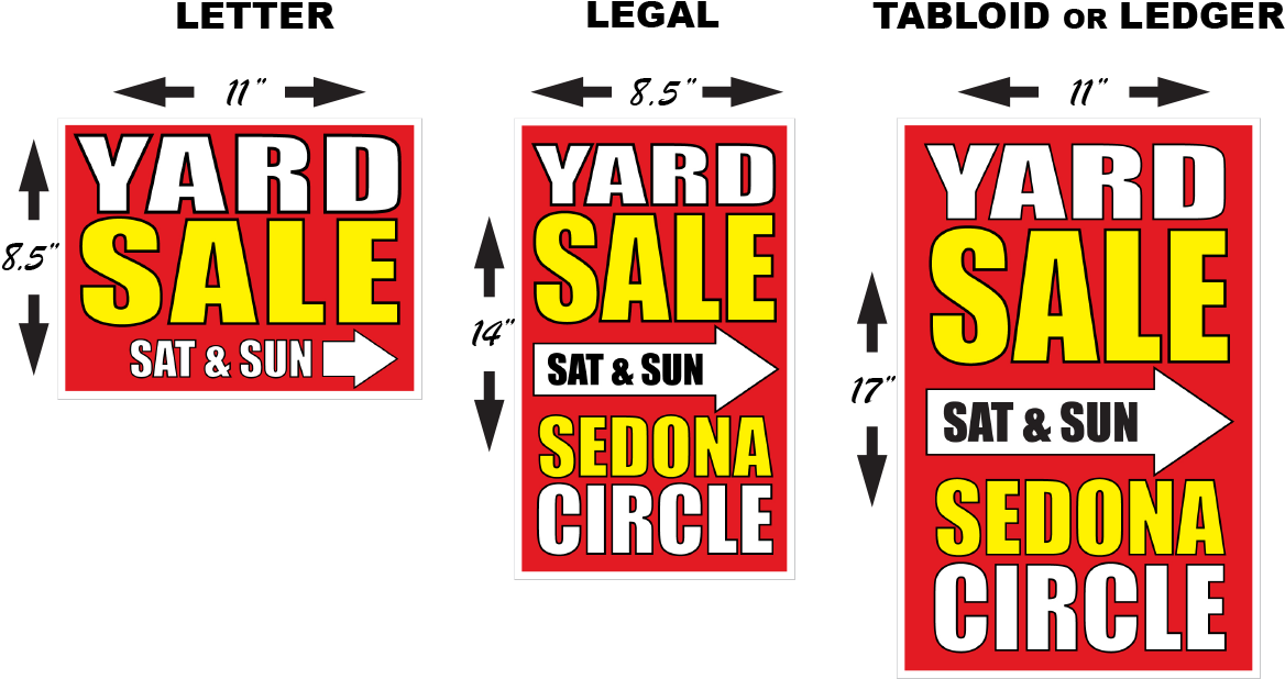 What Size Yard Sale Sign - Poster - Free Transparent PNG Download - PNGkey